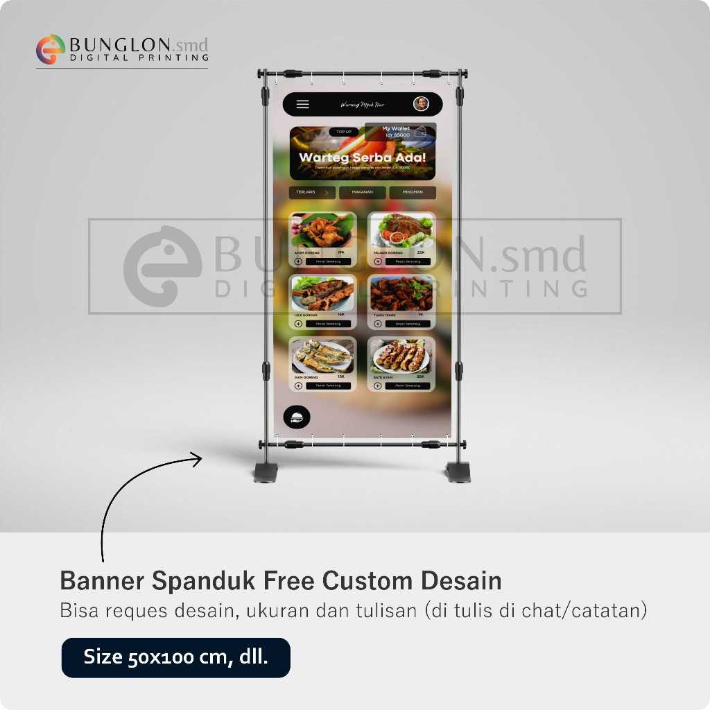 Jual PRINT CETAK SPANDUK BANNER WARTEG SERBA ADA FREE DESAIN | Shopee ...