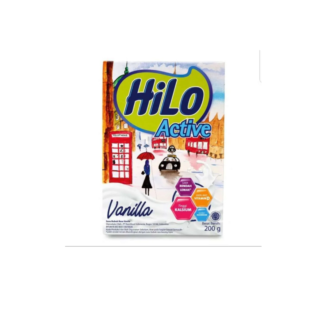 Jual Hilo Active Susu Tinggi Kalsium dengan Rendah lemak - 200 gram ...