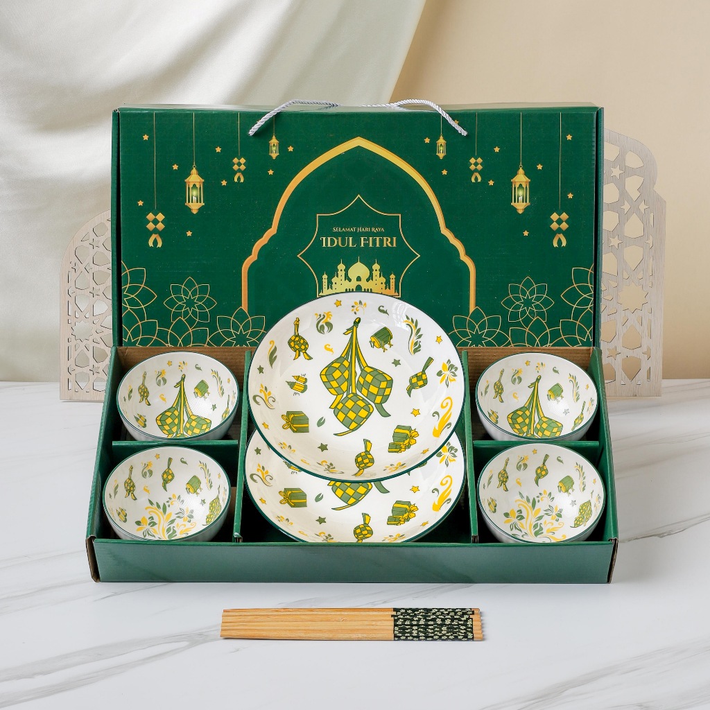 Jual [HAMPERS LEBARAN] Wwei Mangkok Set Premium Peralatan Makan ...
