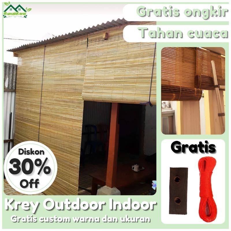 Jual Krey Bambu Sawit Minimalis & Estetik Untuk Outdoor 120cm×240cm ...