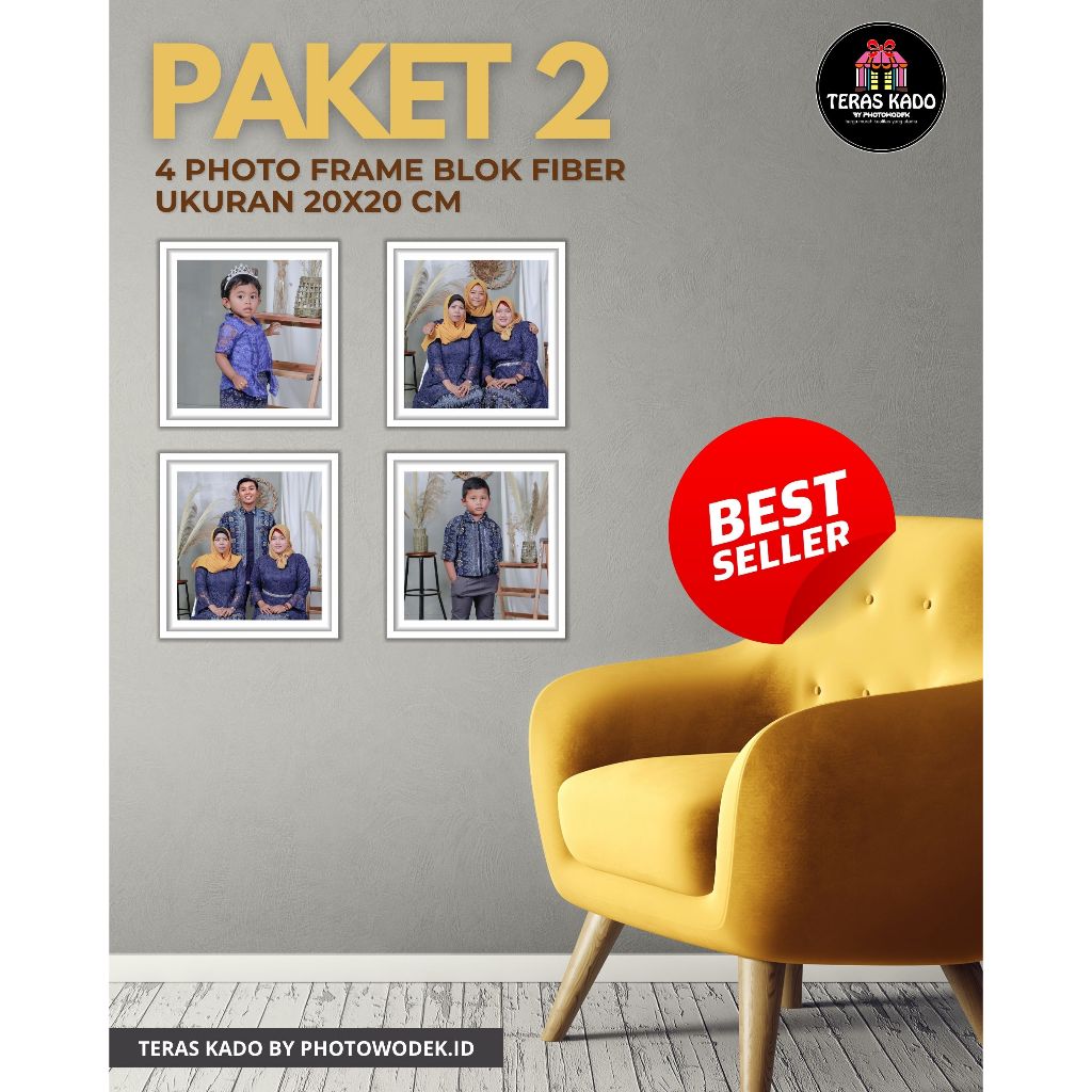 Jual PAKET CETAK 4 FOTO FRAME BLOK FIBER UKURAN 20X20CM | Shopee Indonesia