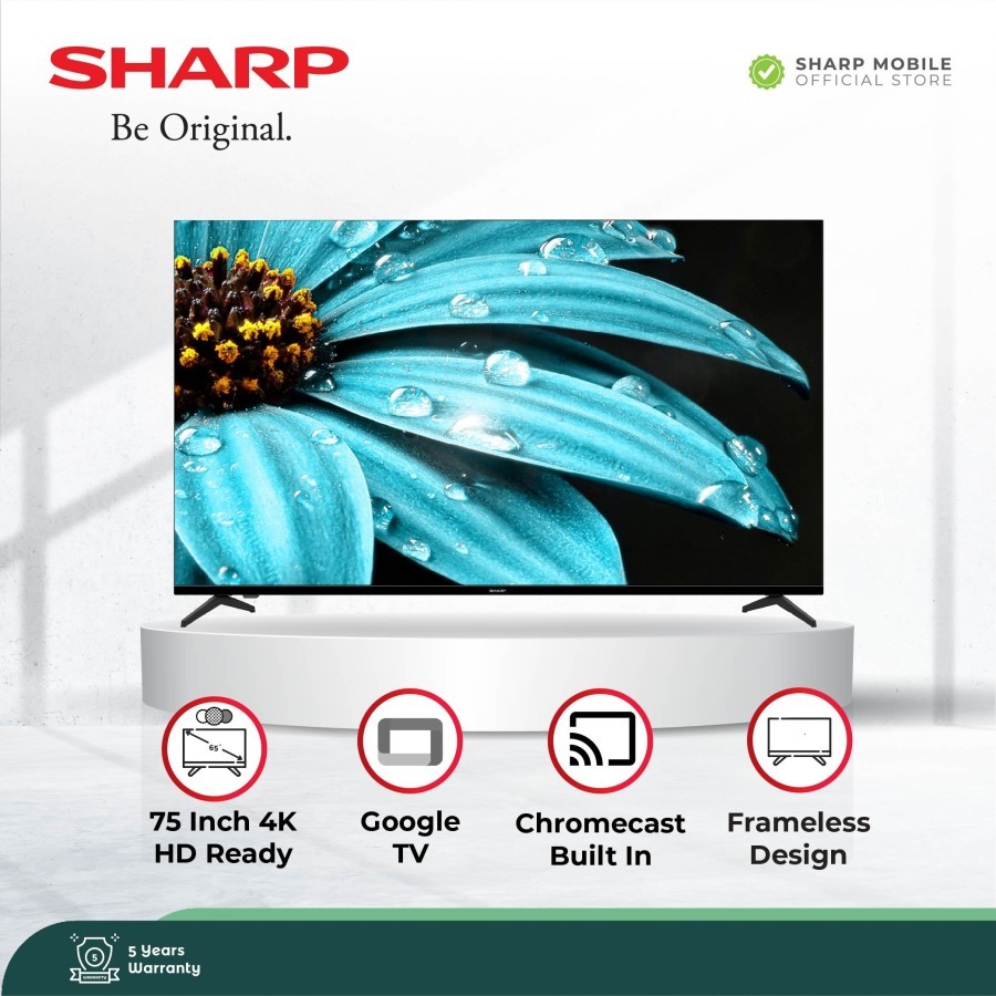 Jual SHARP 4T-C75FJ1i 75 Inch 4K Frameless Google TV | Shopee Indonesia
