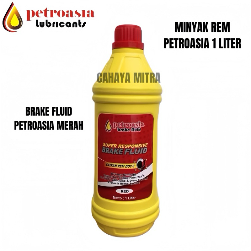 Jual Petroasia Brake Fluid DOT-3 1 L Oli Minyak Cairan Rem Motor Mobil ...