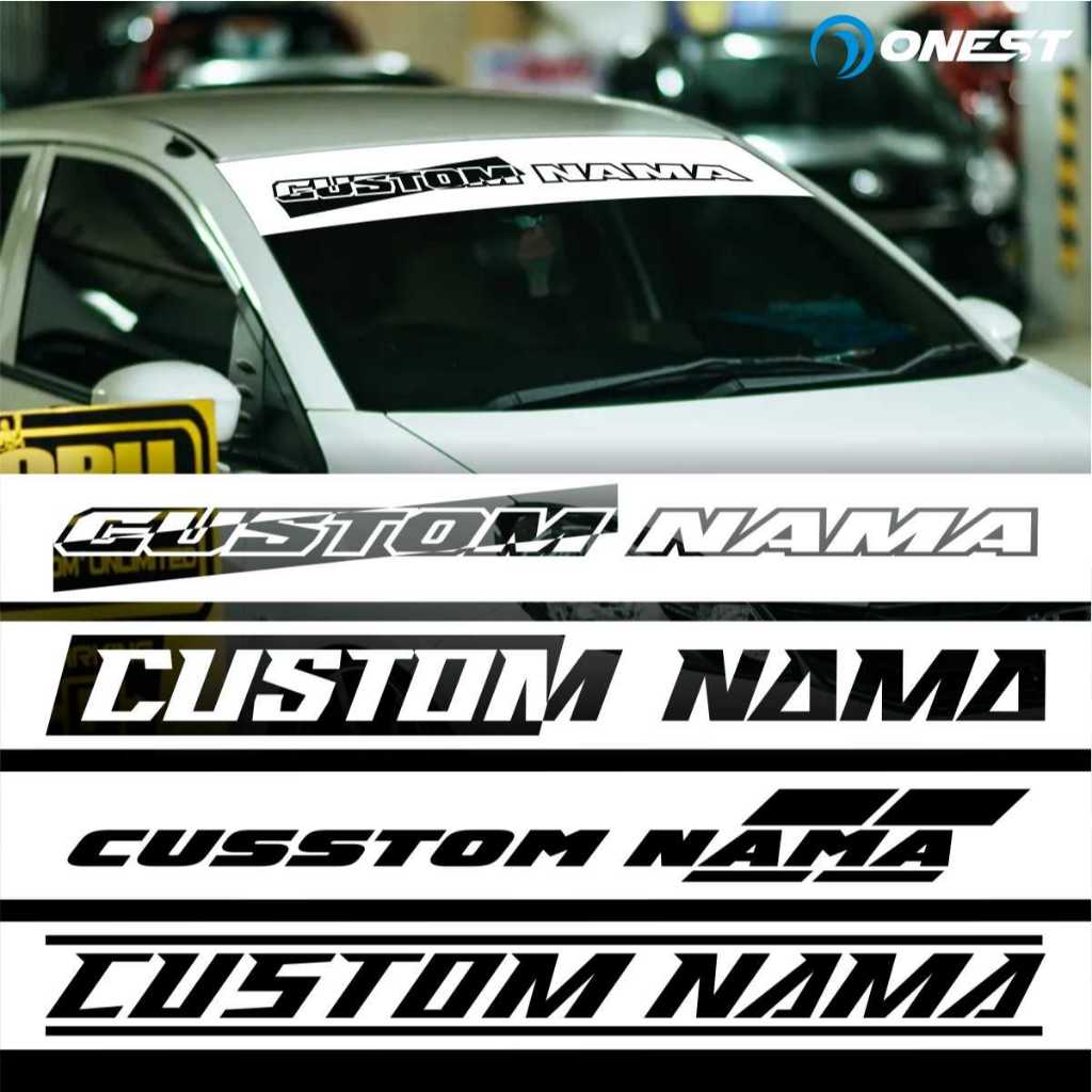 Jual Cutting Sticker Kaca Depan Mobil #Palinglaris Dasar Bolong Custom ...