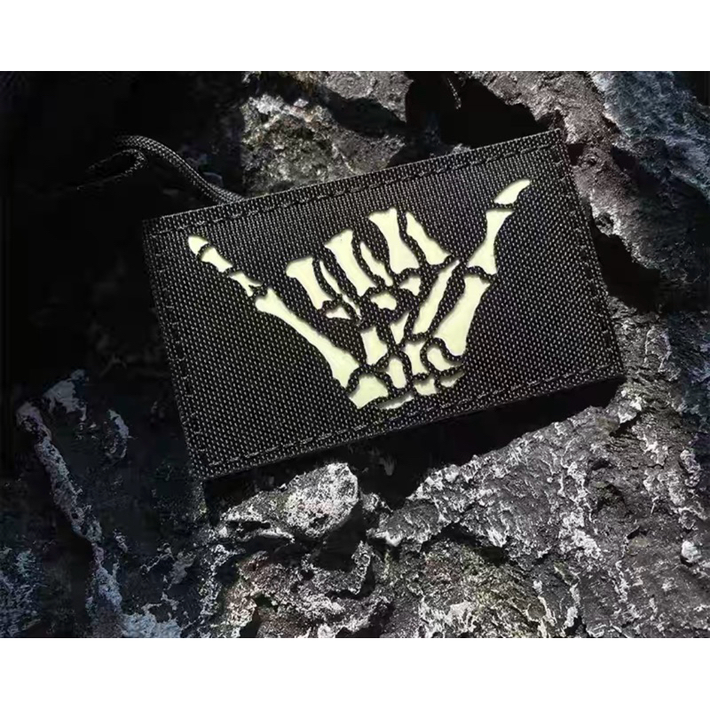 Jual Skeleton Shaka Hang Loose patch IR Combat ID patch Military Patch ...