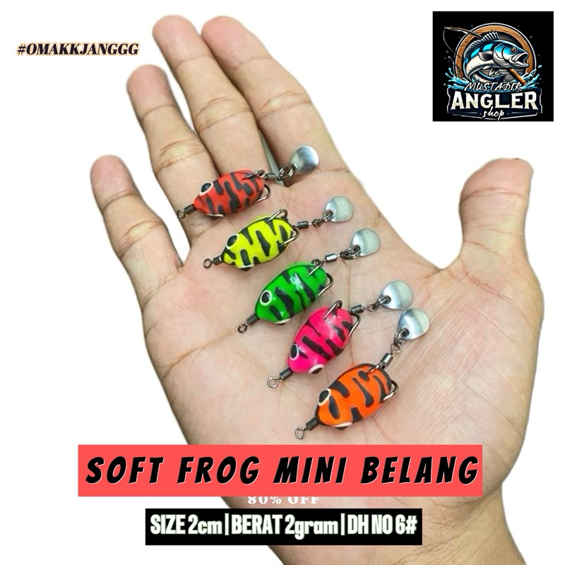 Jual Soft Frog Mini Size 2cm Berat 2 Gram untuk Casting Ikan Gabus Kocolan Umpan | Shopee Indonesia