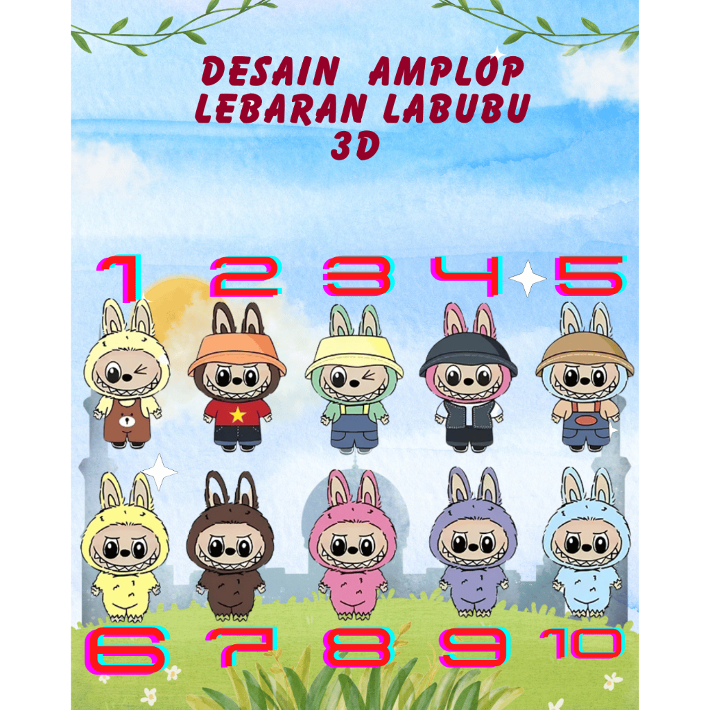 Jual Jual Labubu Amplop lebaran 3D viral Karakter Lucu | Shopee Indonesia