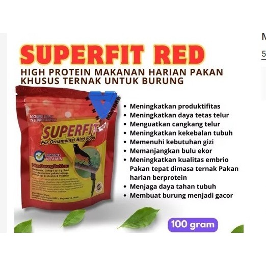Jual SUPERFIT RED HIGH PROTEIN MURAI KACER CUCAK SUPERFITRE PAKAN ...