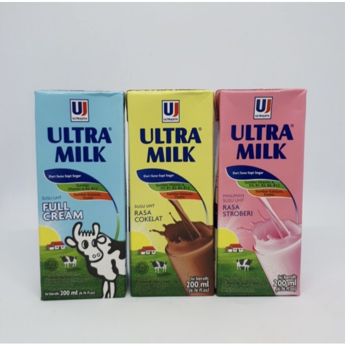 Jual SUSU UHT ULTRA 200ML ISI 24PCS ALL VARIANT - SUSU KOTAK - SUSU ...