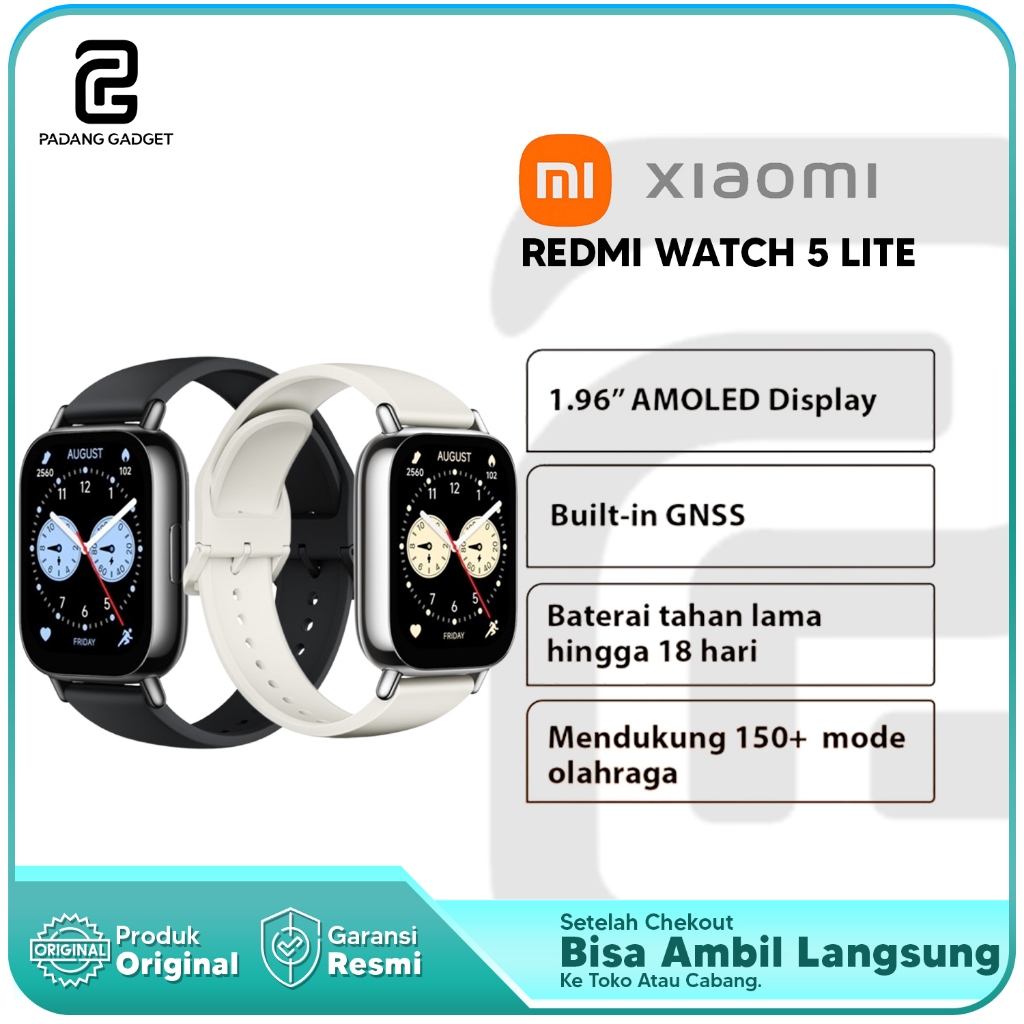 Jual Xiaomi Redmi Watch 5 Lite Jam Tangan Digital Smartwatch Murah Original Garansi Resmi ...
