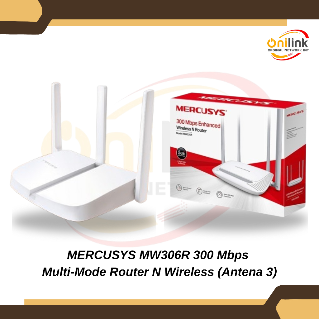 Jual MERCUSYS MW306R 300 Mbps Multi-Mode Router N Wireless (Antena 3 ...