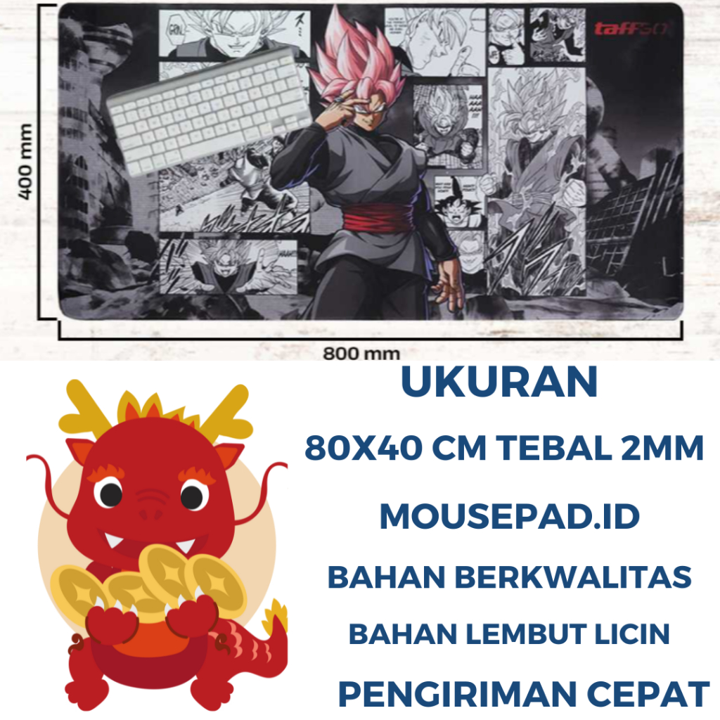 Jual Mouse Pad Panjang Besar XL Gaming Dragon Ball Manga Ukuran 800x400 ...