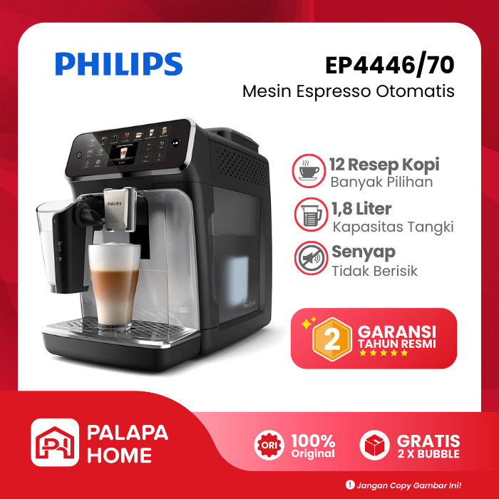 Jual Philips Mesin Pembuat Kopi Espresso Otomatis EP4446/70 | Automatic ...