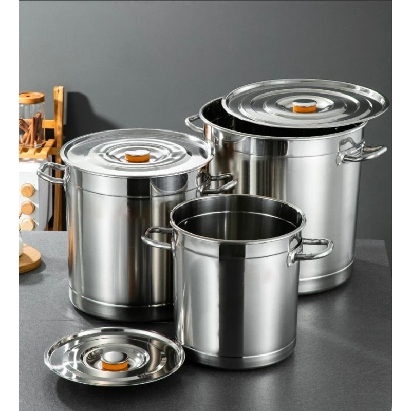 Jual panci stainless steel 304 stockpot panci kuah panci bakso steamer ...