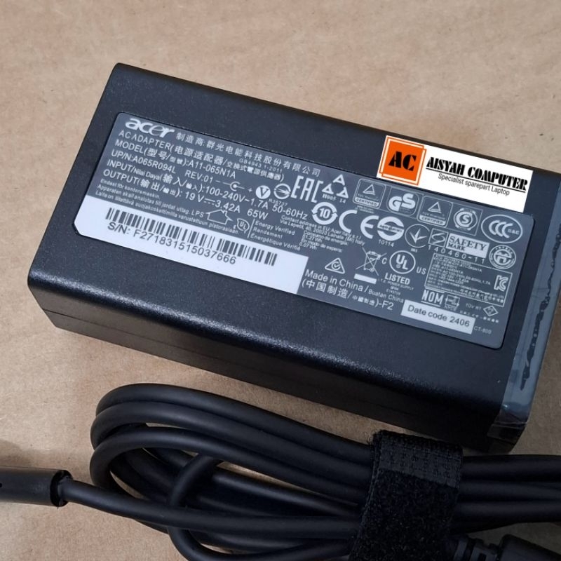 Jual Laptop Adaptor Original Acer Model : A11-065N1A A13-045N2A - Bergaransi | Shopee Indonesia