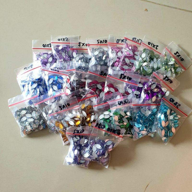 Jual [ 20 PCS ] Diamond Tempel Jahit Untuk Kebutuhan Payet Baju / Payet ...