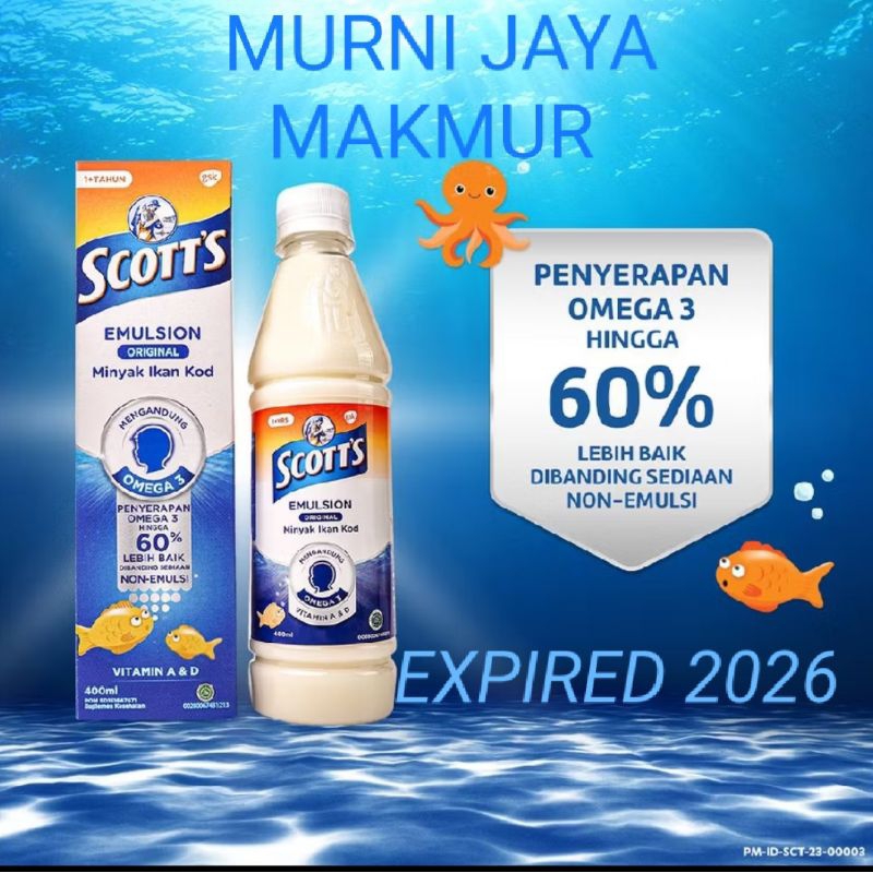 Jual SCOTT EMULSION ORIGINAL 400 ML | Shopee Indonesia