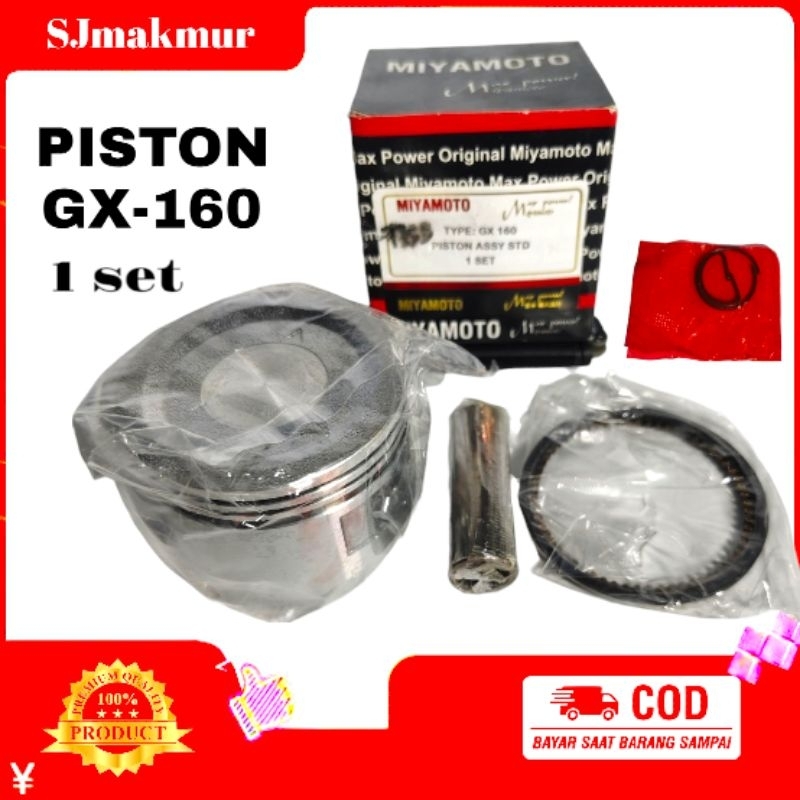 Jual Piston Seker Seher GX 160 ORIGINAL MIYAMOTO | Shopee Indonesia