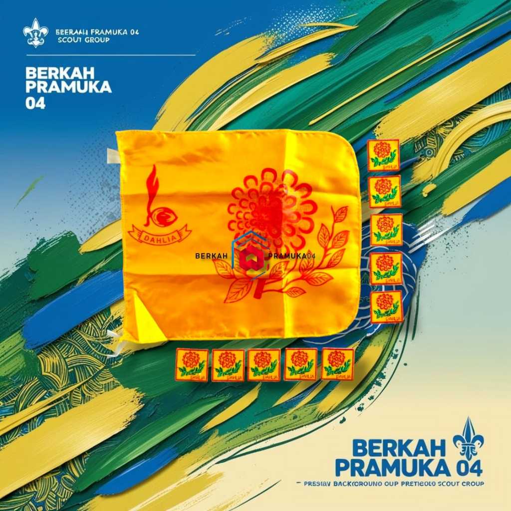 Jual 1 bendera + 10 tanda regu pramuka nama bunga DAHLIA | Shopee Indonesia
