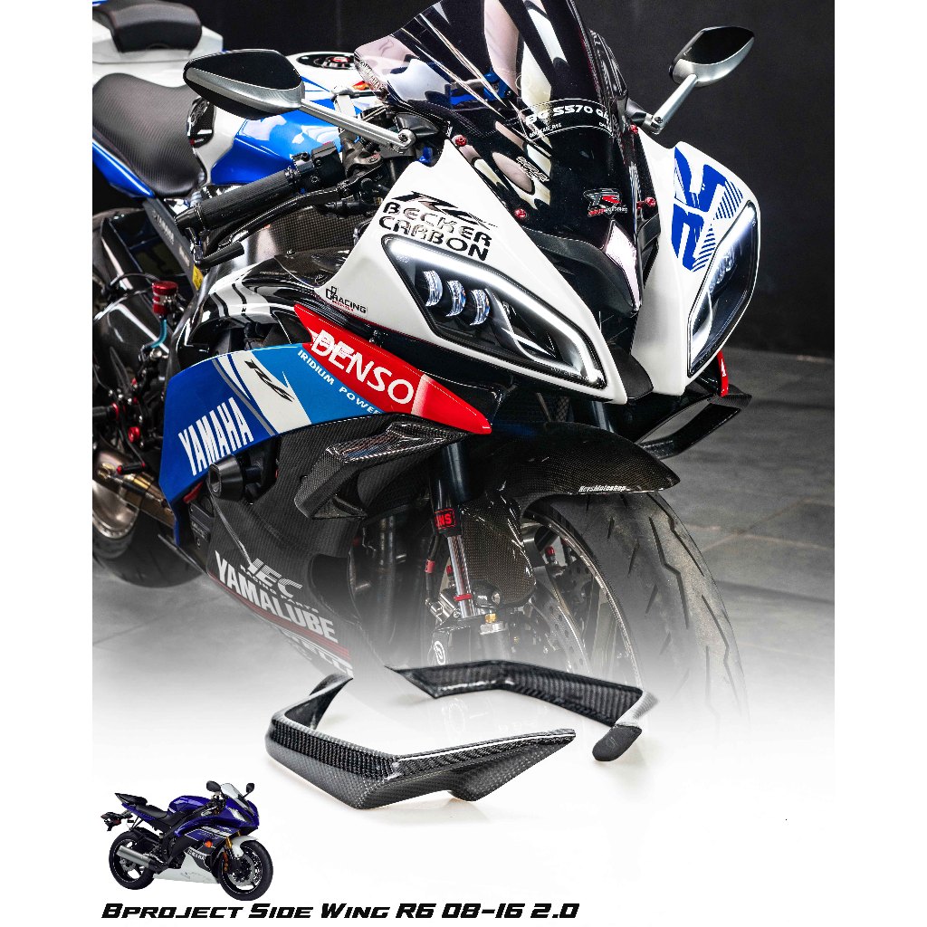 Jual BPROJECT WINGLET CARBON 2.0 YAMAHA R6 08-16 | Shopee Indonesia
