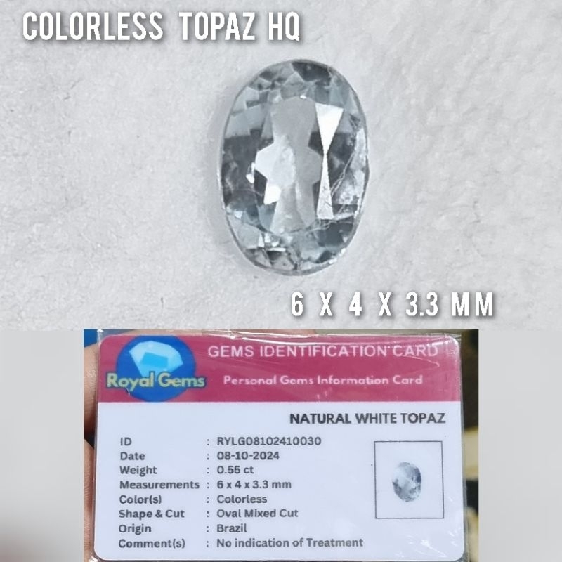 Jual MURAH... NATURAL COLORLESS TOPAZ LOOSESTONE HQ MIRIP BERLIAN PLUS ...