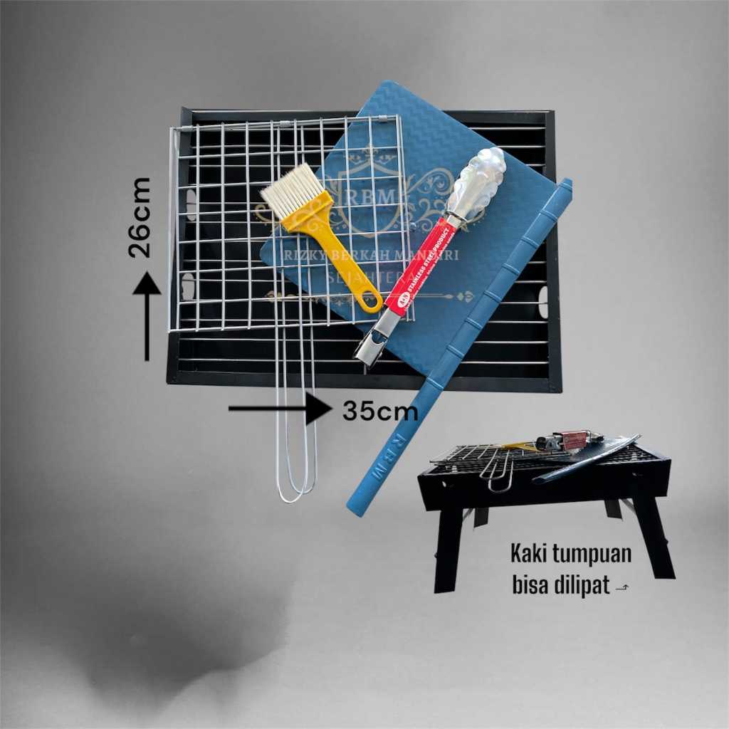 Jual Satu Set Alat Panggang Serbsguna Anti Lengket Bakar Sate Sosis ...