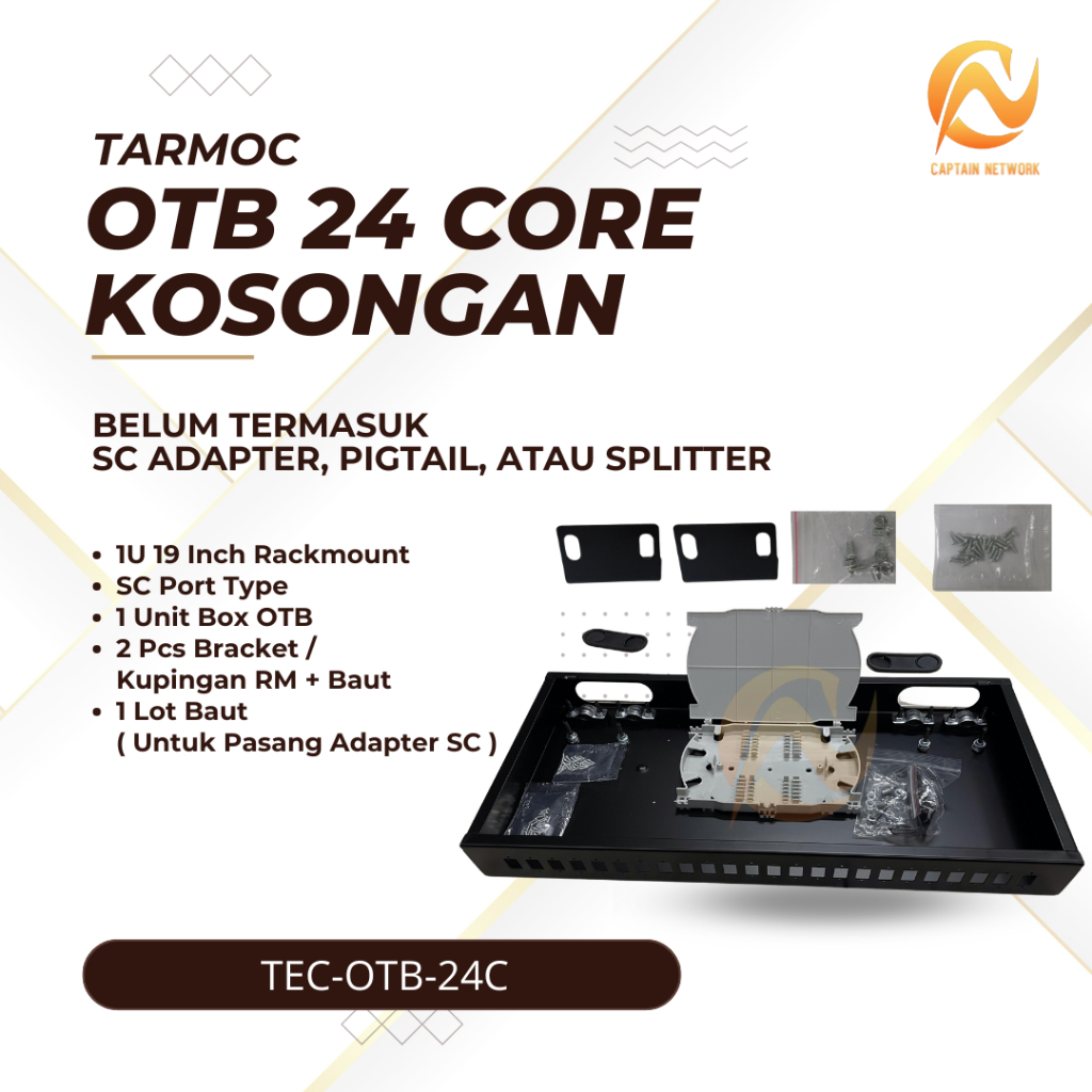 Jual Fiber Optic OTB 24 Core SC | 1U no Drawer ODF OTB 24 Core Kosong ...
