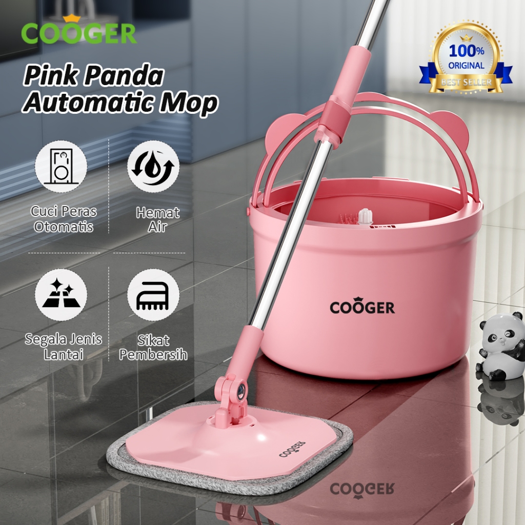 Jual COOGER Alat Pel Lantai Bentuk Panda Dengan Ember Otomatis ...