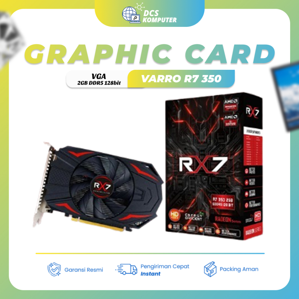 Jual Vga Card Varro R7 350 2gb Ddr5 Graphic Card Radeon R7 350 New ...