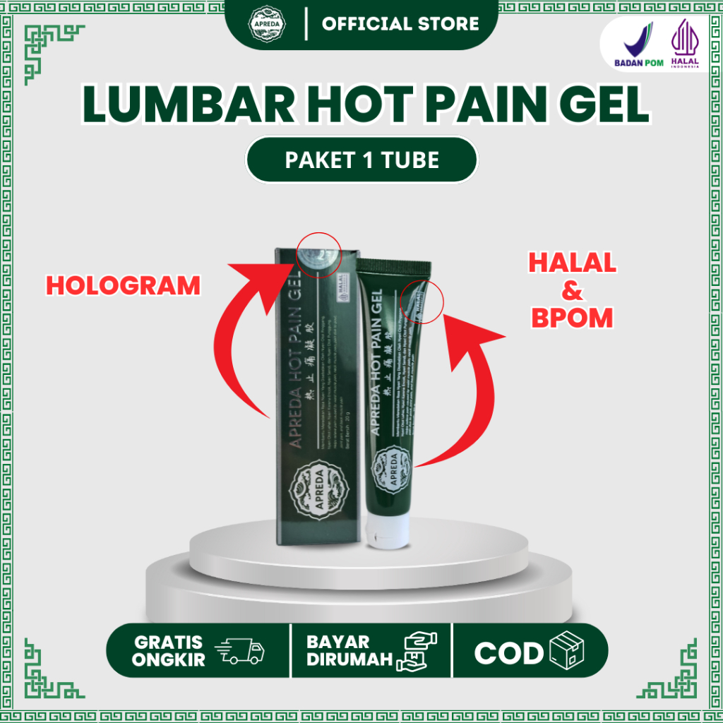 Jual 𝐎𝐑𝐈𝐆𝐈𝐍𝐀𝐋 Lumbar Spine Cooling Gel Salep Cream Saraf Kejepit ...