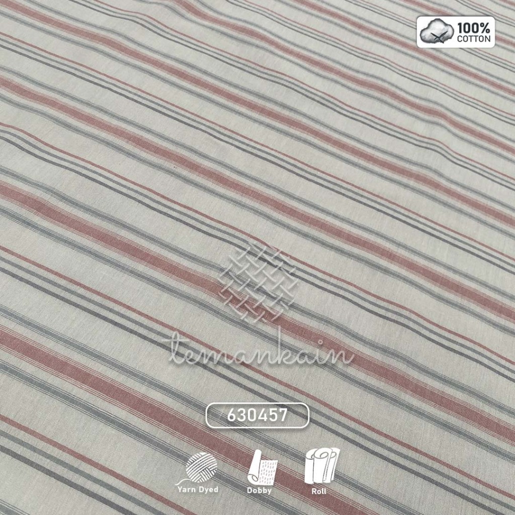 Jual (50 CM) Kain Yarn Dyed Katun Combed 30s Premium Motif Salur | Full ...