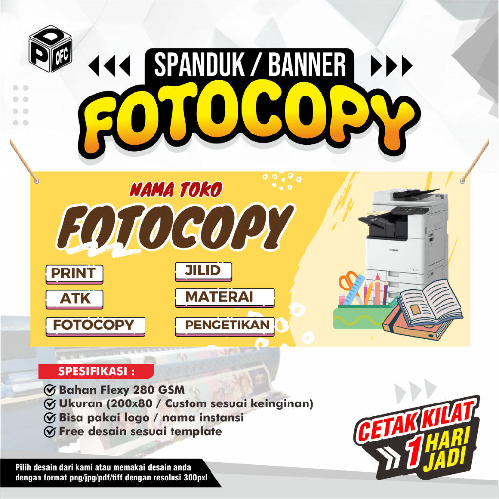 Jual Banner, Spanduk, MMT Fotocopy Murah Sehari Jadi Free Template Desain | Shopee Indonesia