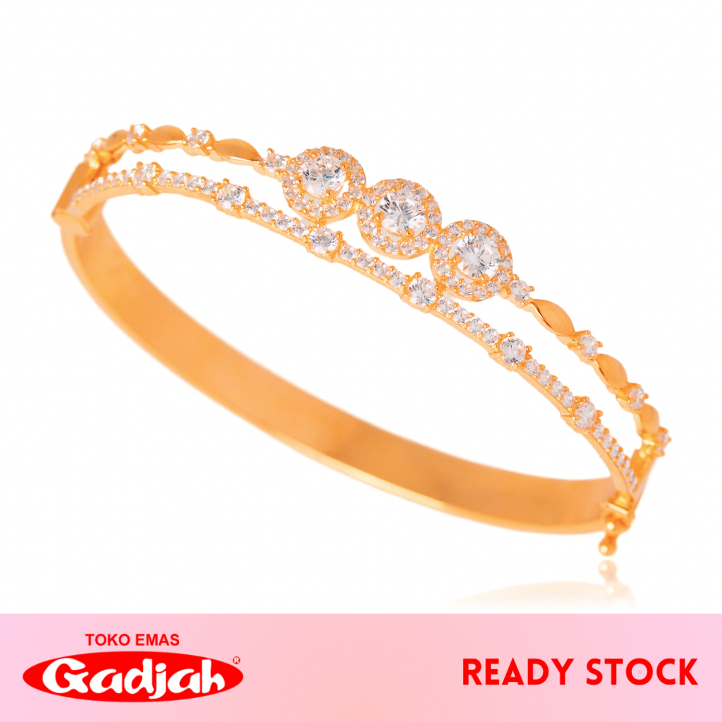Jual Gelang Emas Oval 3 Solitaire Circle Listring Jeda Cap Biji - Toko ...