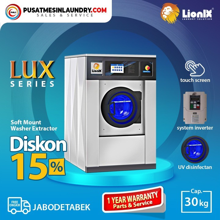 Jual Washer Extractor 30 Kg Lionix LUX, Mesin Cuci Kapasitas 30 Kg ...