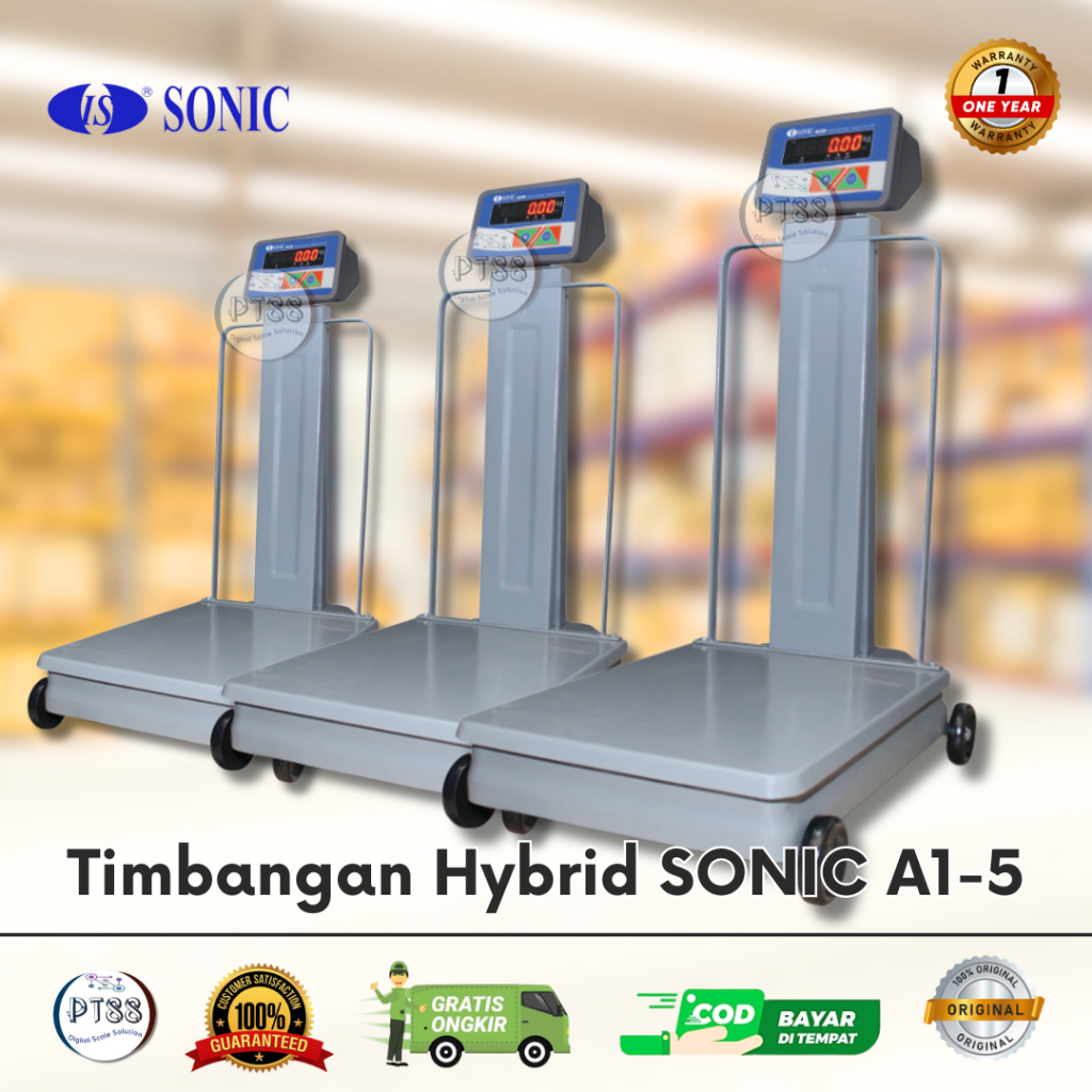 Jual timbangan duduk hybrid SONIC A1-5 CAP 300kg-600kg / timbangan besi 600KG | Shopee Indonesia