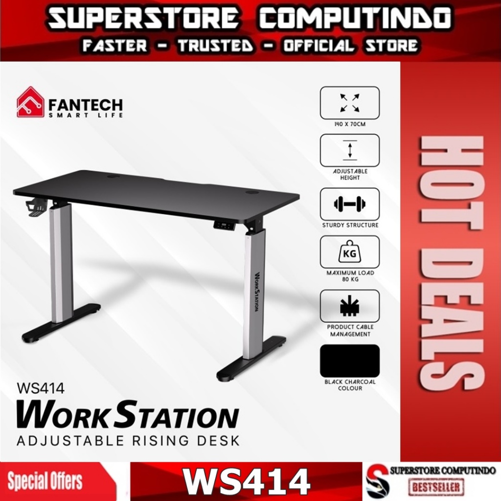 Jual Fantech WorkStation WS414 Eletrik Adjustable Gaming Desk | WS-414 ...