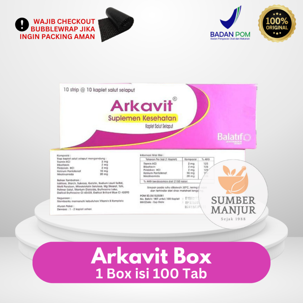 Jual ARKAVIT BOX - ISI 100 TABLET | Shopee Indonesia