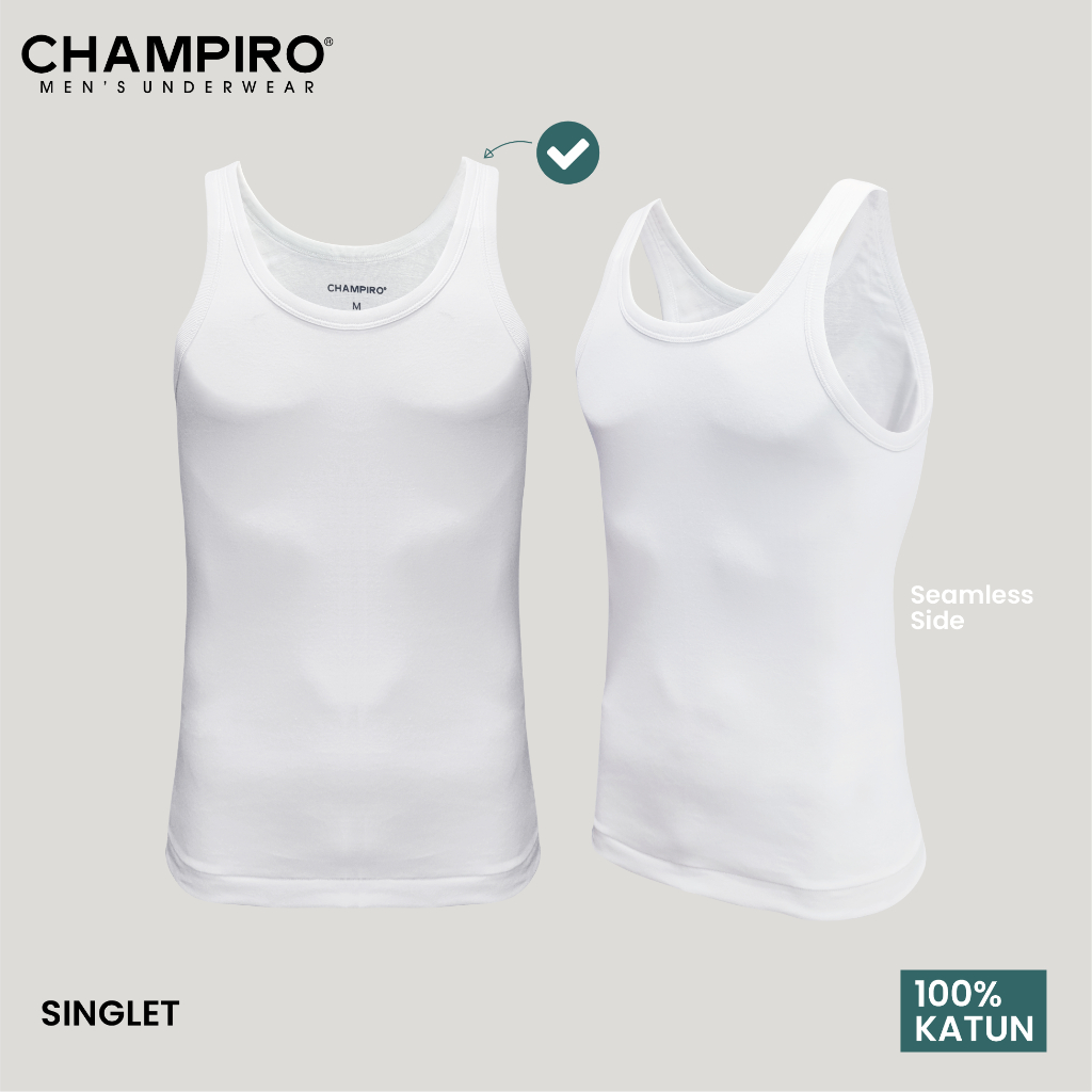 Jual CHAMPIRO - Singlet Putih Pria C.0102W - Pakaian Dalam Pria Singlet ...