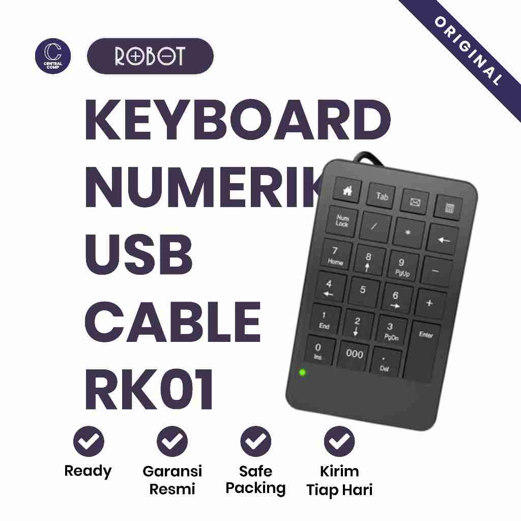 Jual Robot Keyboard Numerik RK01 USB Numpad HItam | Shopee Indonesia