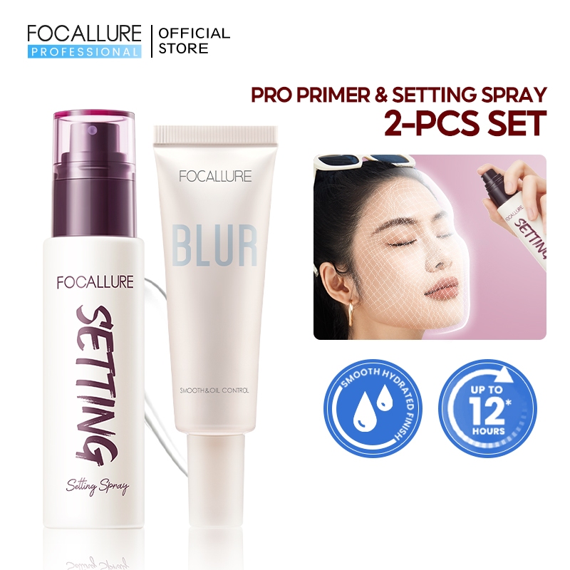 Jual FOCALLURE 2PCS Set Primer & Setting Spray Oil-Control Nourishing ...