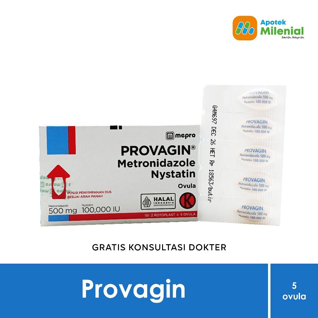 Jual Provagin Ovula Suppositoria 1 Rotoplast isi 5 Ovula | Shopee Indonesia