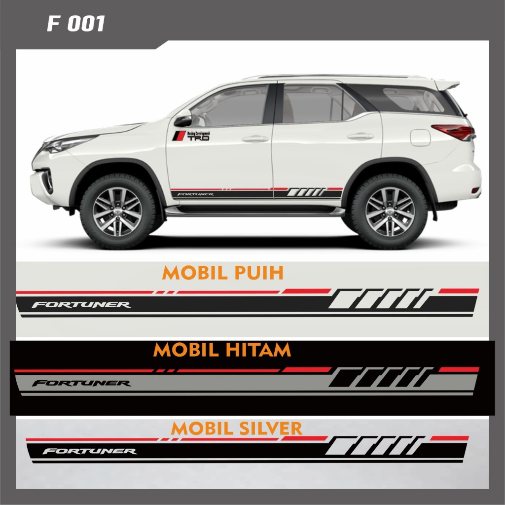 Jual STICKER LIST SAMPING MOBIL FORTUNER STRIPING MOBIL FORTUNER VARIAN ...