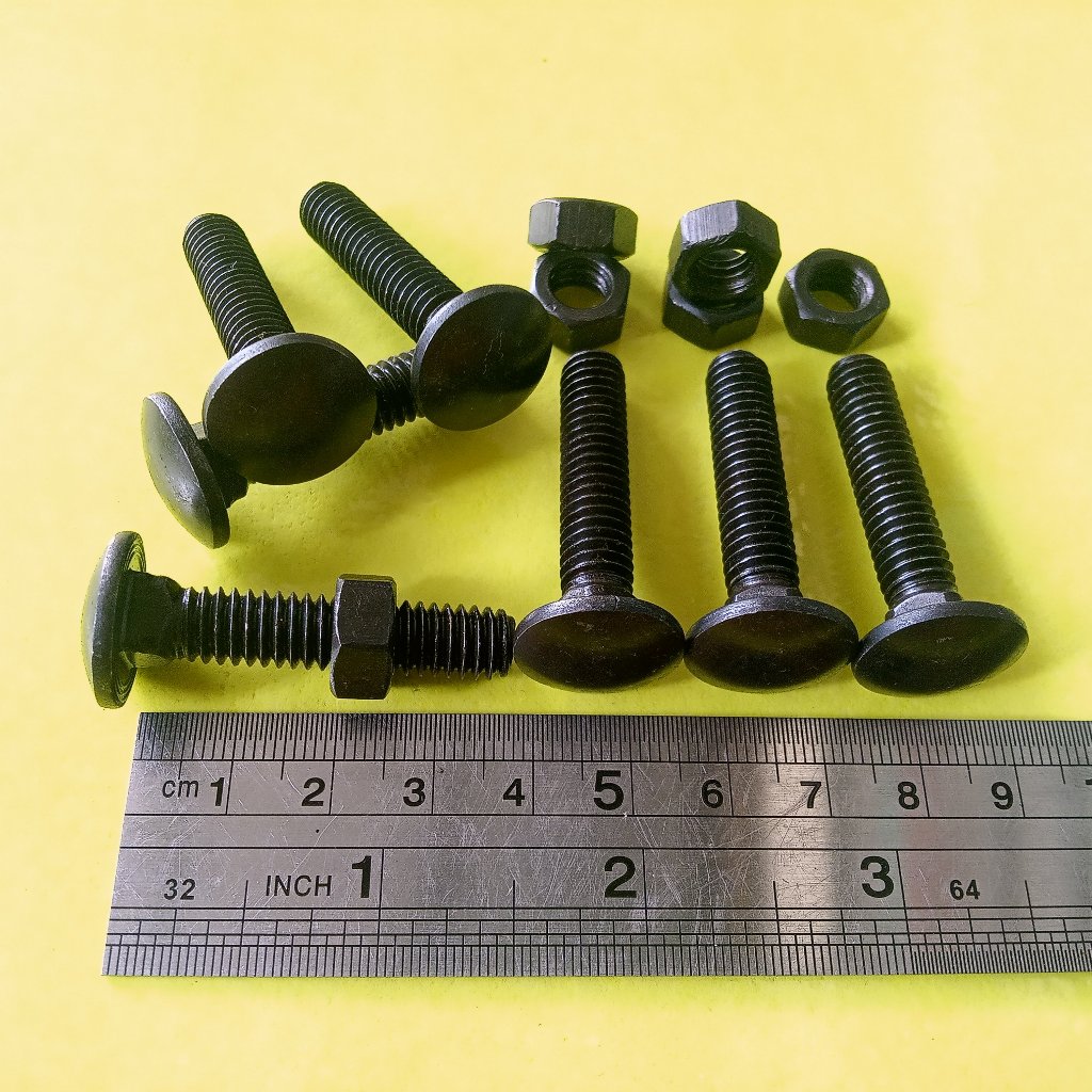 Jual BAUT MUR CB 5/8 x 1 1/2" INCHI / BAUT M16 PANJANG 4CM HITAM BAUT ...