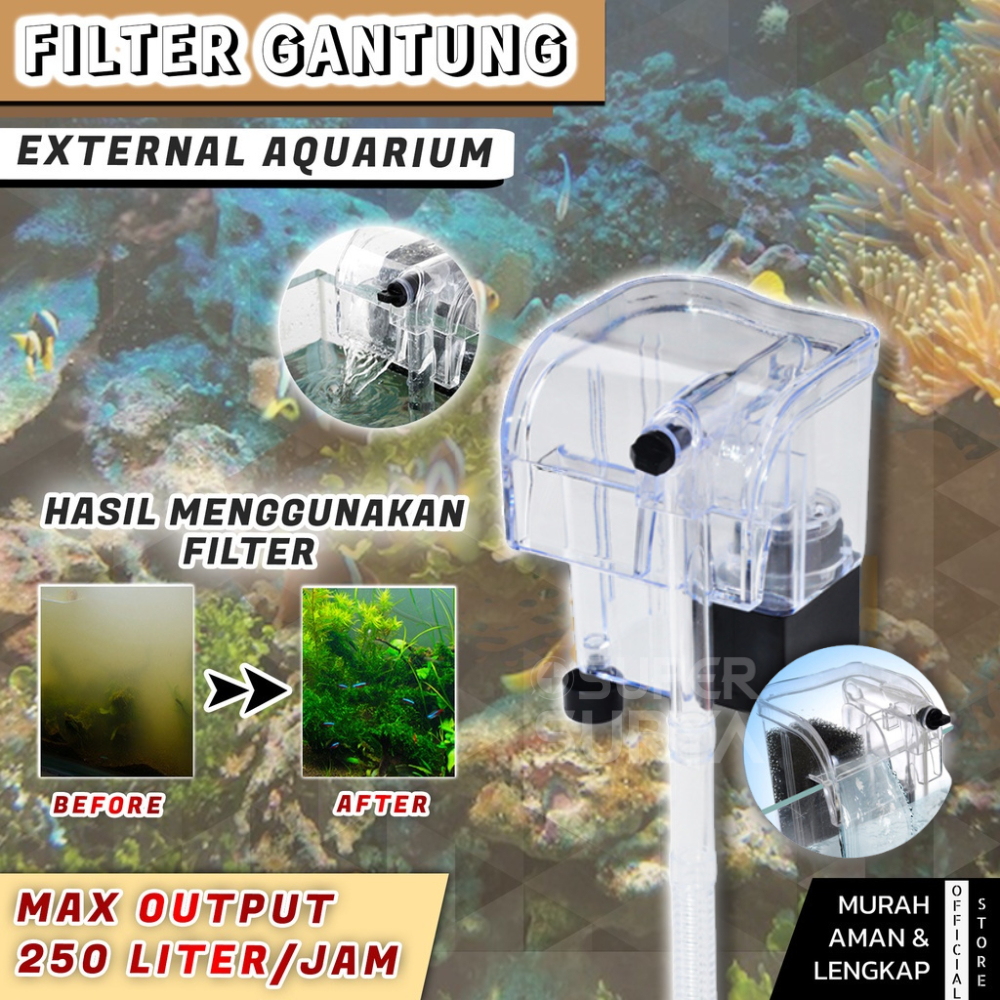 Jual Filter Air Gantung Aquarium Aquascape 3W Penyaring Akuarium Hang ...