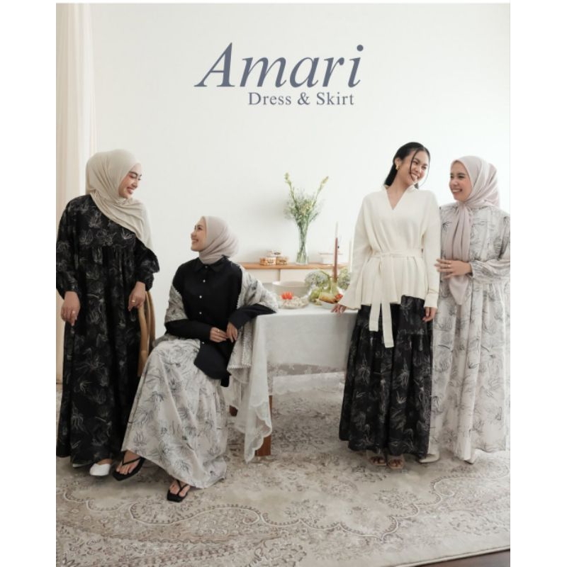 Jual Amari Dress Timeless Raya Series Nueta || Tiered Long Sleeve Dress ...