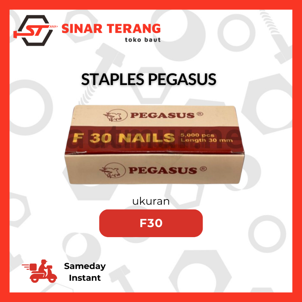 Jual Isi Paku Tembak PEGASUS 30mm Lurus - REFILL Air Nailer 30mm - Isi ...