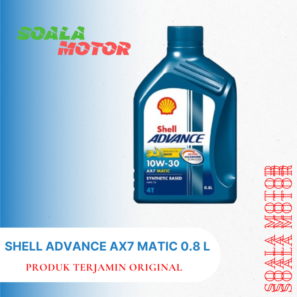 Jual Oli Shell Advance Ax7 Matic 10W-30 0.8L All Matic ( Dijamin ASLI ...