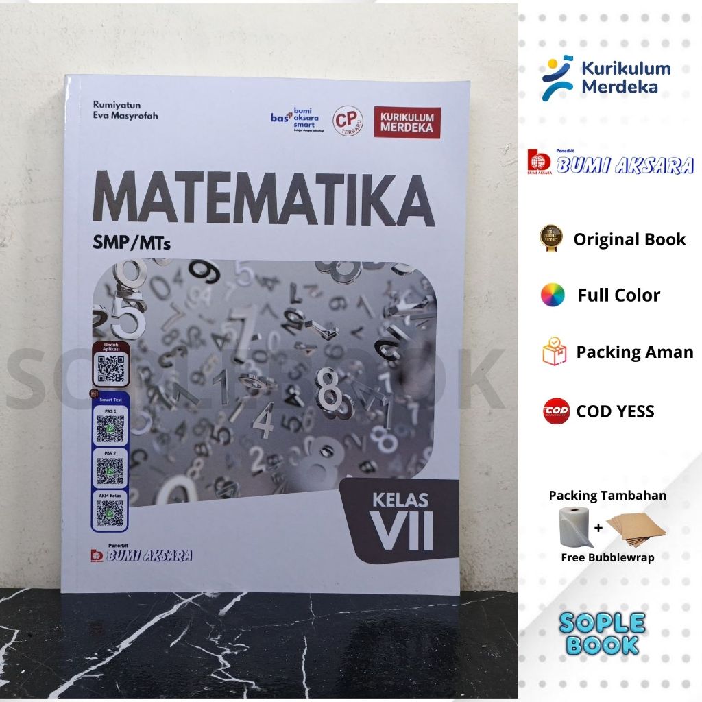 Jual Buku Matematika Untuk SMP/MTs Kelas 7 Bumi Aksara Kurikulum Merdeka | Shopee Indonesia