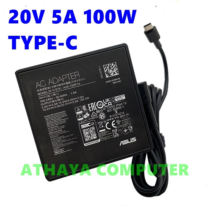 Jual Charger Adaptor Asus Zenbook 14X OLED UM5401Q UX5401ZAS A20-100P1A ...