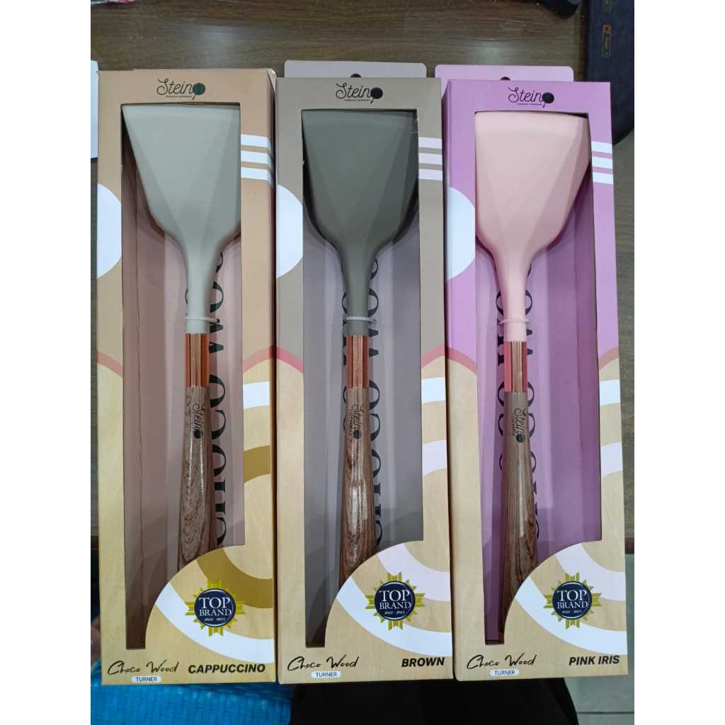 Jual STEIN Spatula Silikon Gagang Kayu Anti Lengket Tahan Panas Food ...